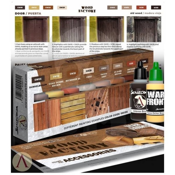 Battle-Models > Scale 75: Wood Factory Paint Set - zestaw 8 farb akrylowych